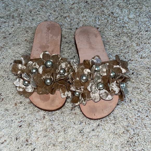 Jeffrey Campbell | Shoes | Jeffery Campbell Light Brown Velvet Flower ...